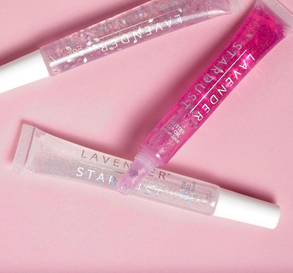Glitter Lip Oil – Lavender Stardust